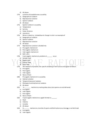 Multiple Choice Questions about Evolution | DOCX