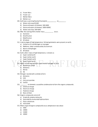 Multiple Choice Questions about Evolution | DOCX