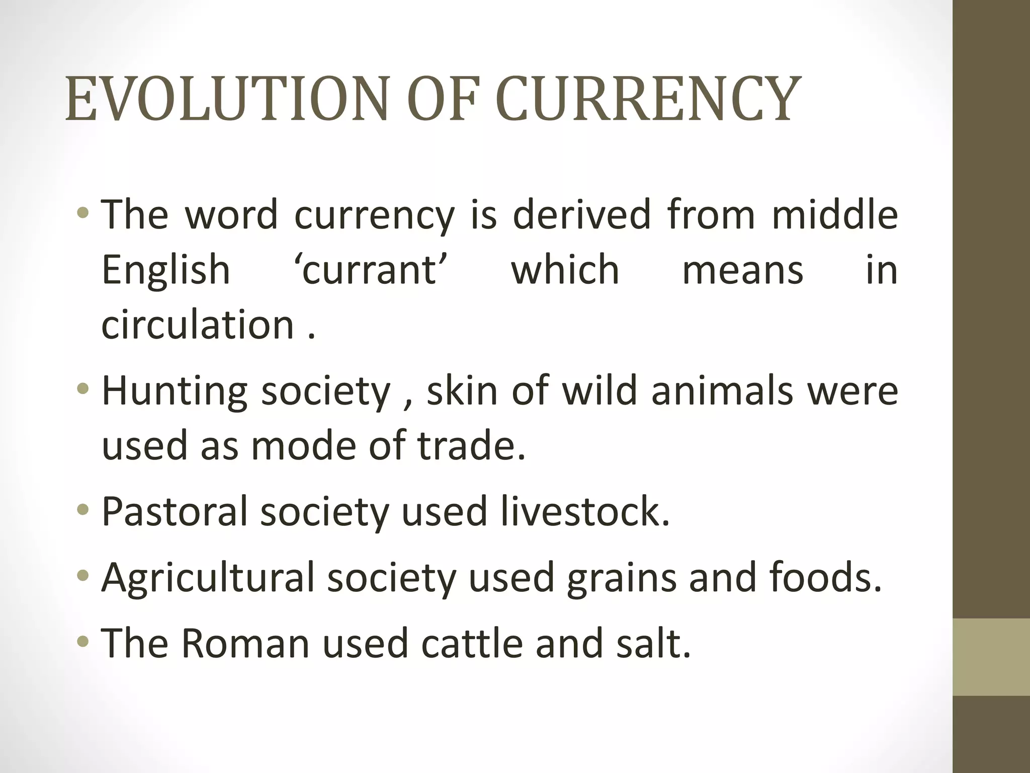 Evolution of Currency | PPTX