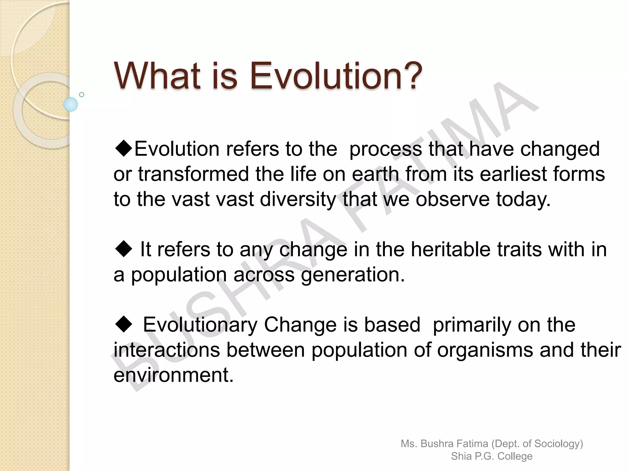 Evolution | PPTX