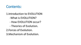 MECHANISM EVOLUTION | PPTX | Genetics | Science