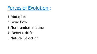 MECHANISM EVOLUTION | PPTX | Genetics | Science