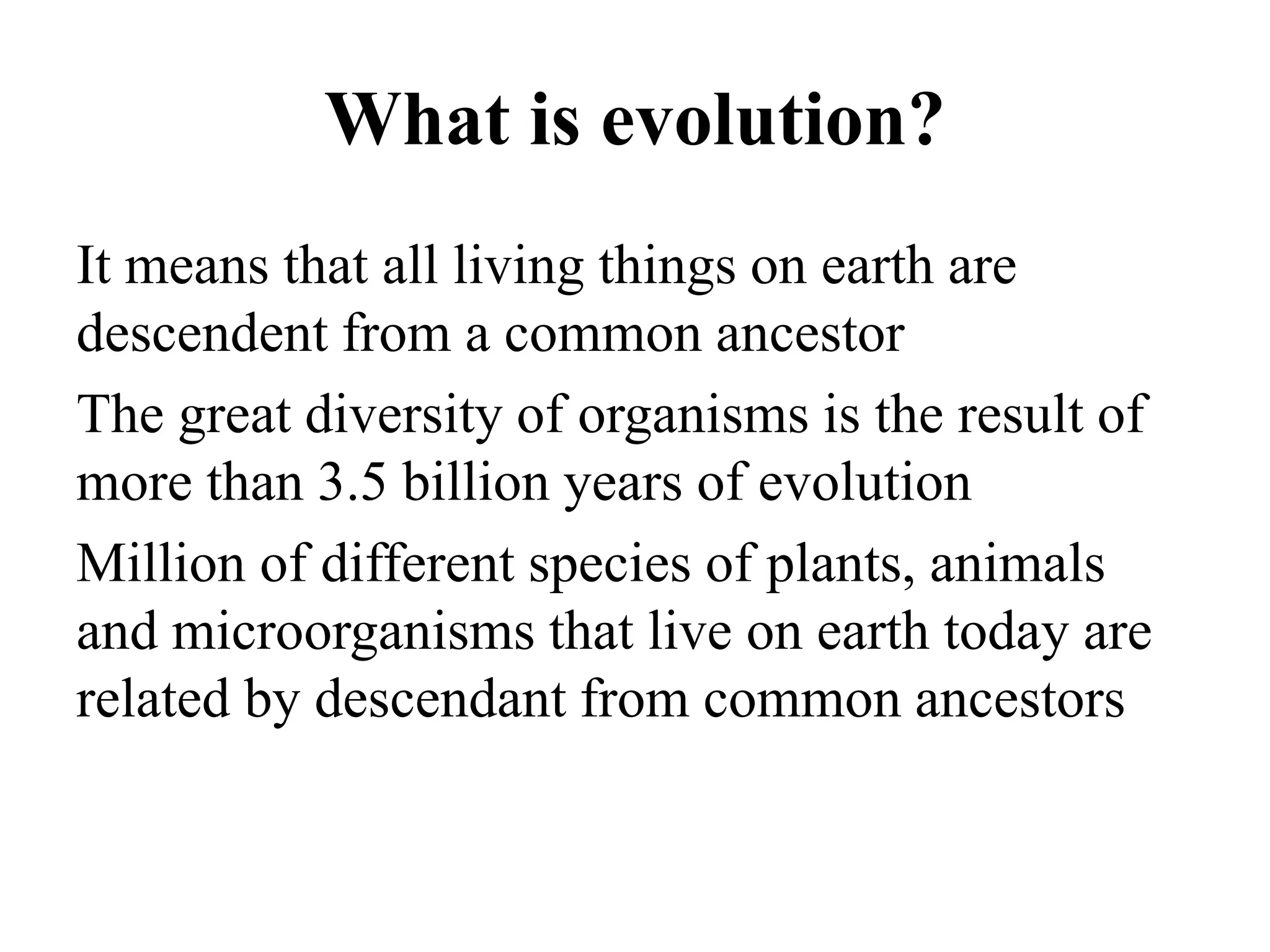 EVOLUTION, darwin, natural selection, types of evolution | PPT