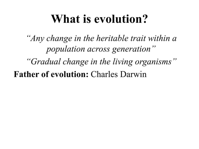 EVOLUTION, darwin, natural selection, types of evolution | PPT