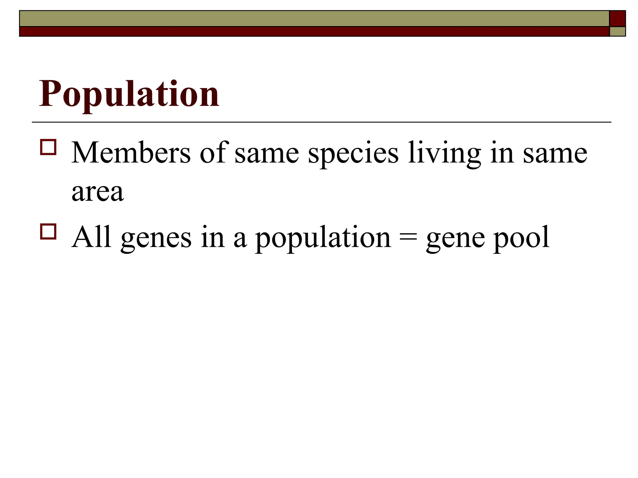 Evolution and population genetics presentation | PPT