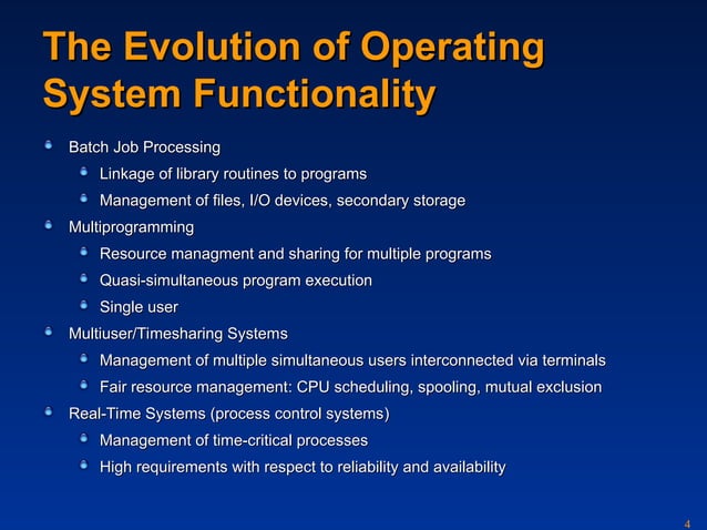 The evolution of an operating system.ppt