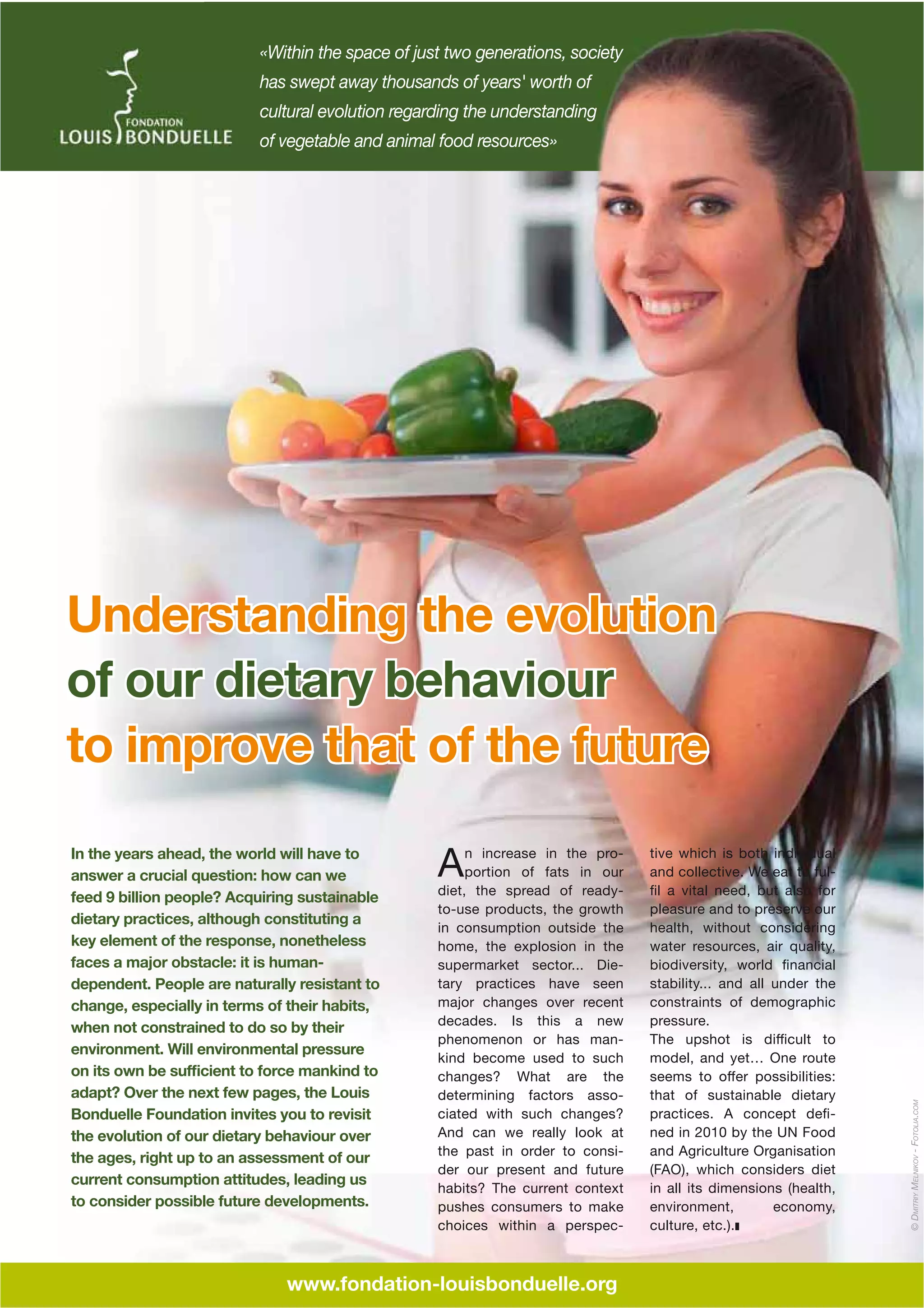 Understanding the evolution of our dietary behaviour to improve that of ...