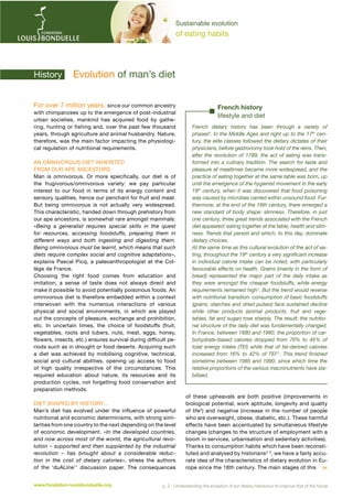 Understanding the evolution of our dietary behaviour to improve that of ...