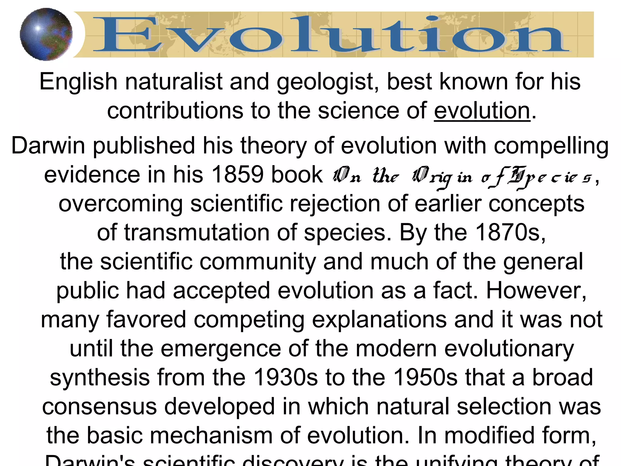Evidence of Evolution | PPT