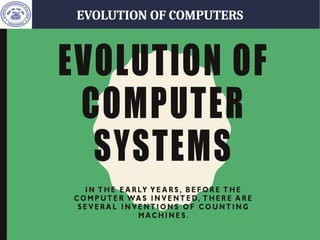Evolutionof computers is important to our life | PPTX