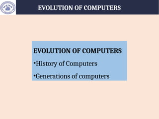 Evolutionof computers is important to our life | PPT
