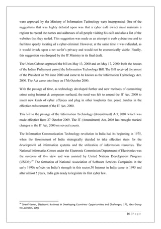 Evolution-of-Cyber-law for law students notes | PDF