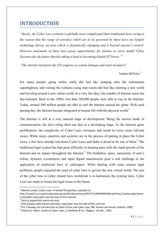 Evolution-of-Cyber-law for law students notes | PDF