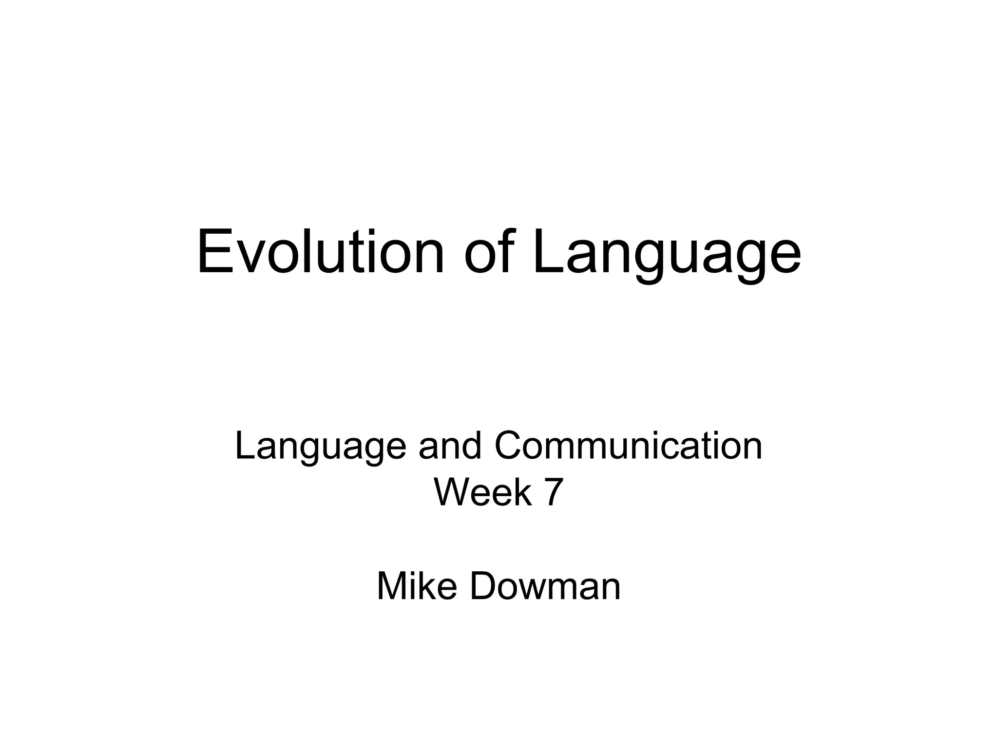 Evolution of-language-slides | PPT