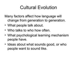 Evolution of-language-slides | PPT