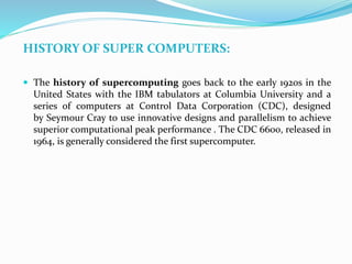 Evolution of modern super computers | PPTX | Computing | Technology ...