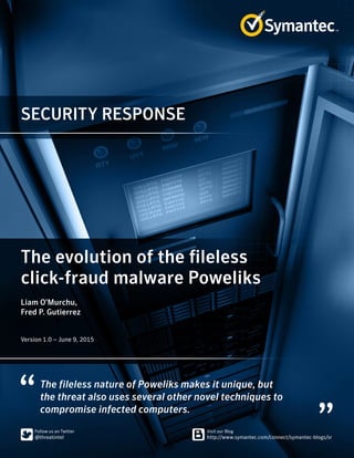 The Evolution of the Fileless Click-Fraud Malware Poweliks | PDF