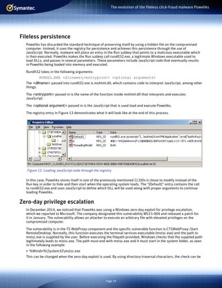 The Evolution of the Fileless Click-Fraud Malware Poweliks | PDF