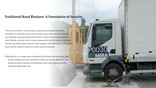 Evolution of Road Blockers: From Traditional Barriers to High-Tech ...