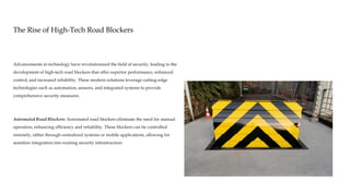 Evolution of Road Blockers: From Traditional Barriers to High-Tech ...