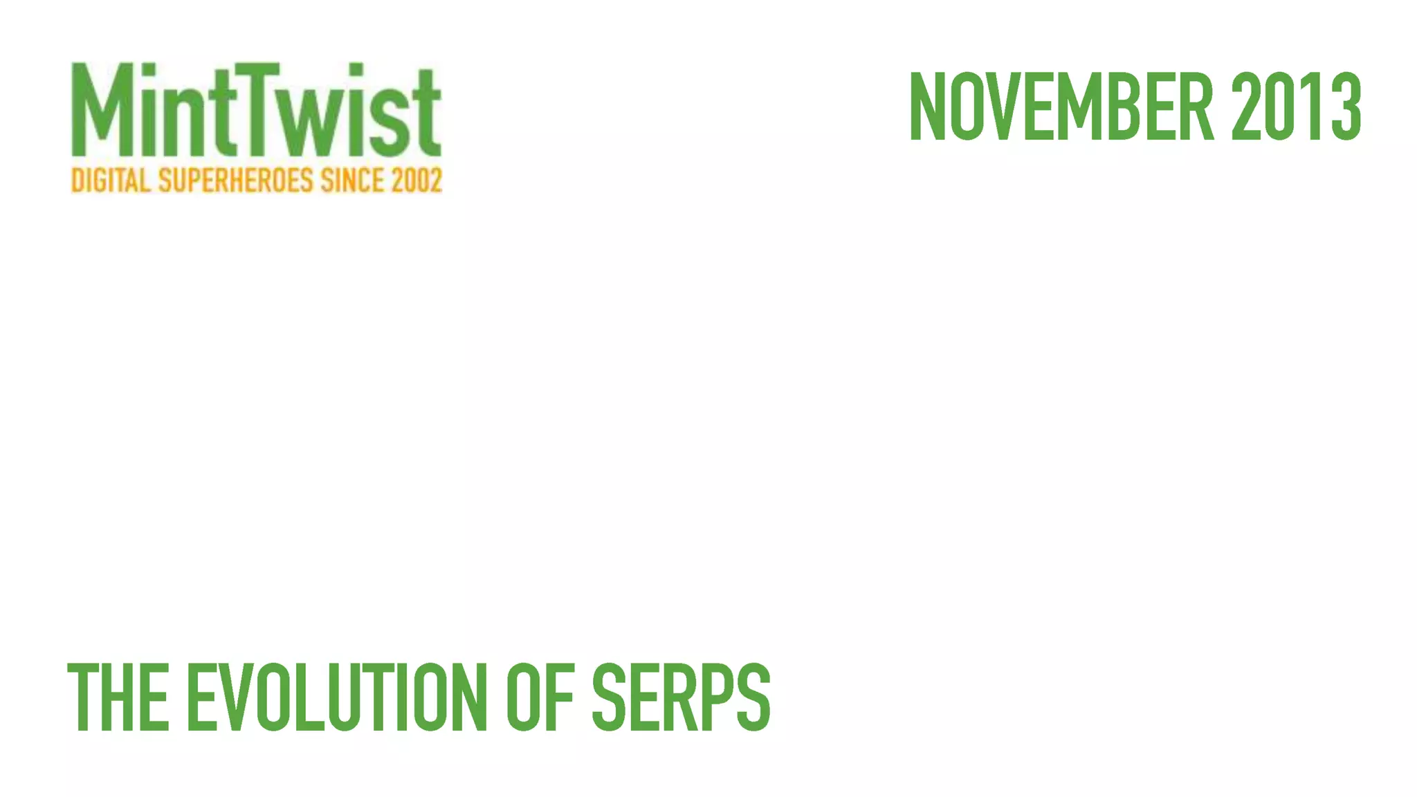 The Evolution of Google's SERPs | PDF