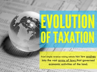 Evolution of taxation | PDF