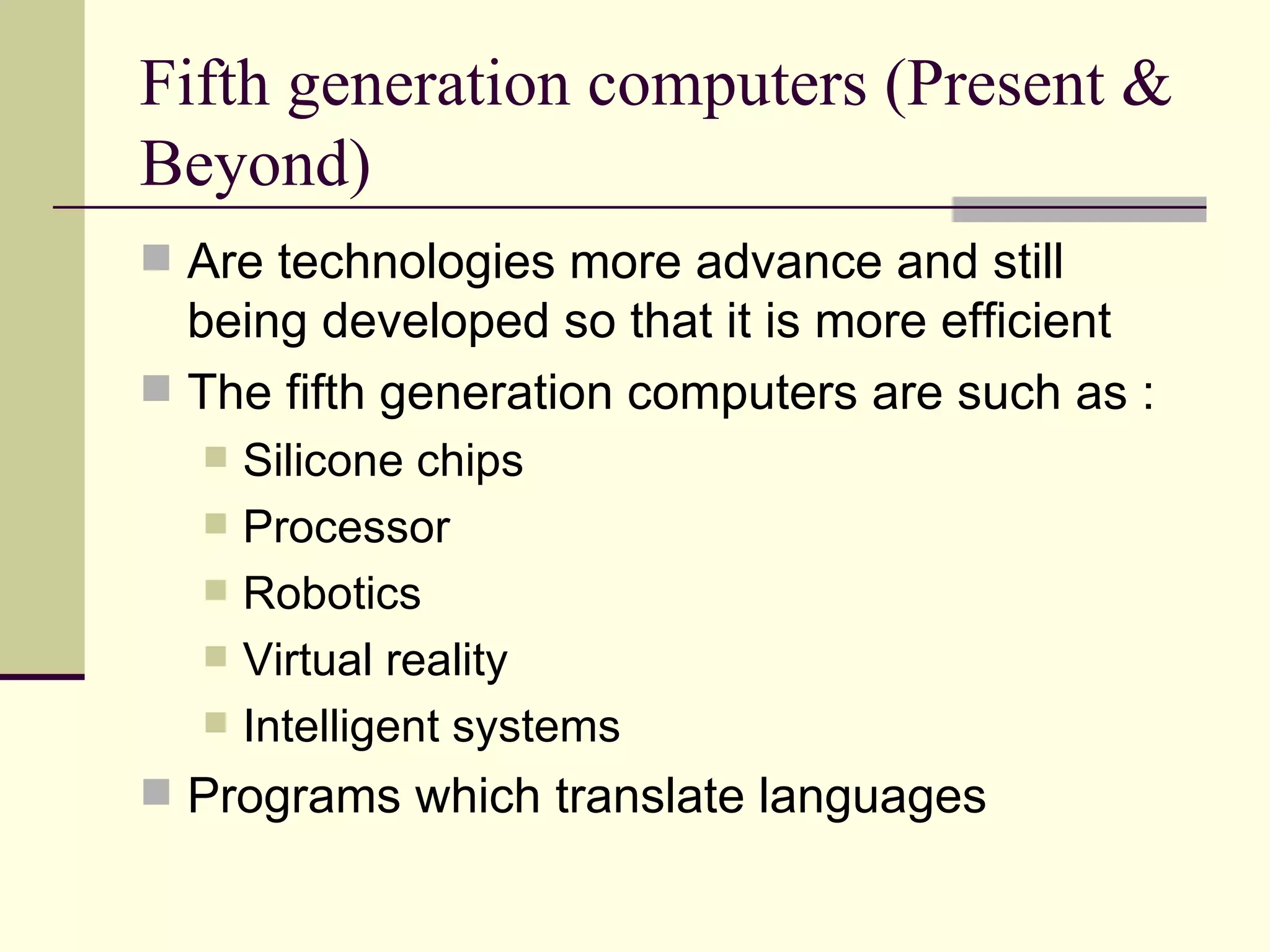 Evolution Of The Computers | PPT