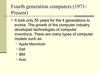 Evolution Of The Computers | PPT