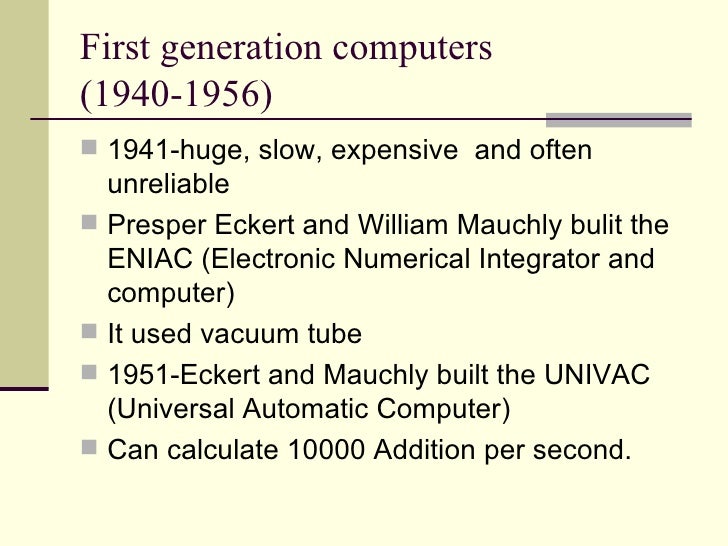 Evolution Of The Computers