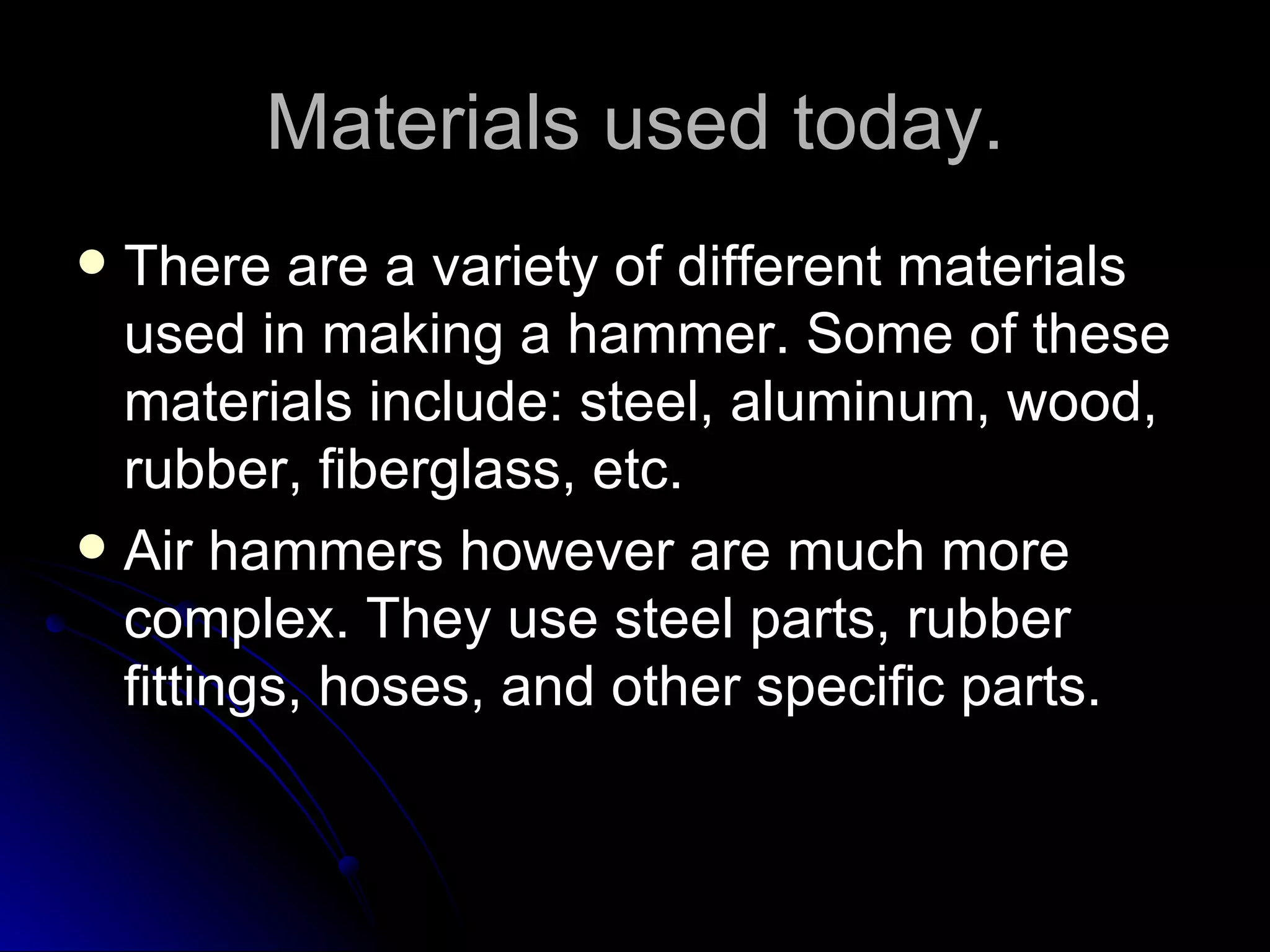 Evolution Of The Hammer | PPT