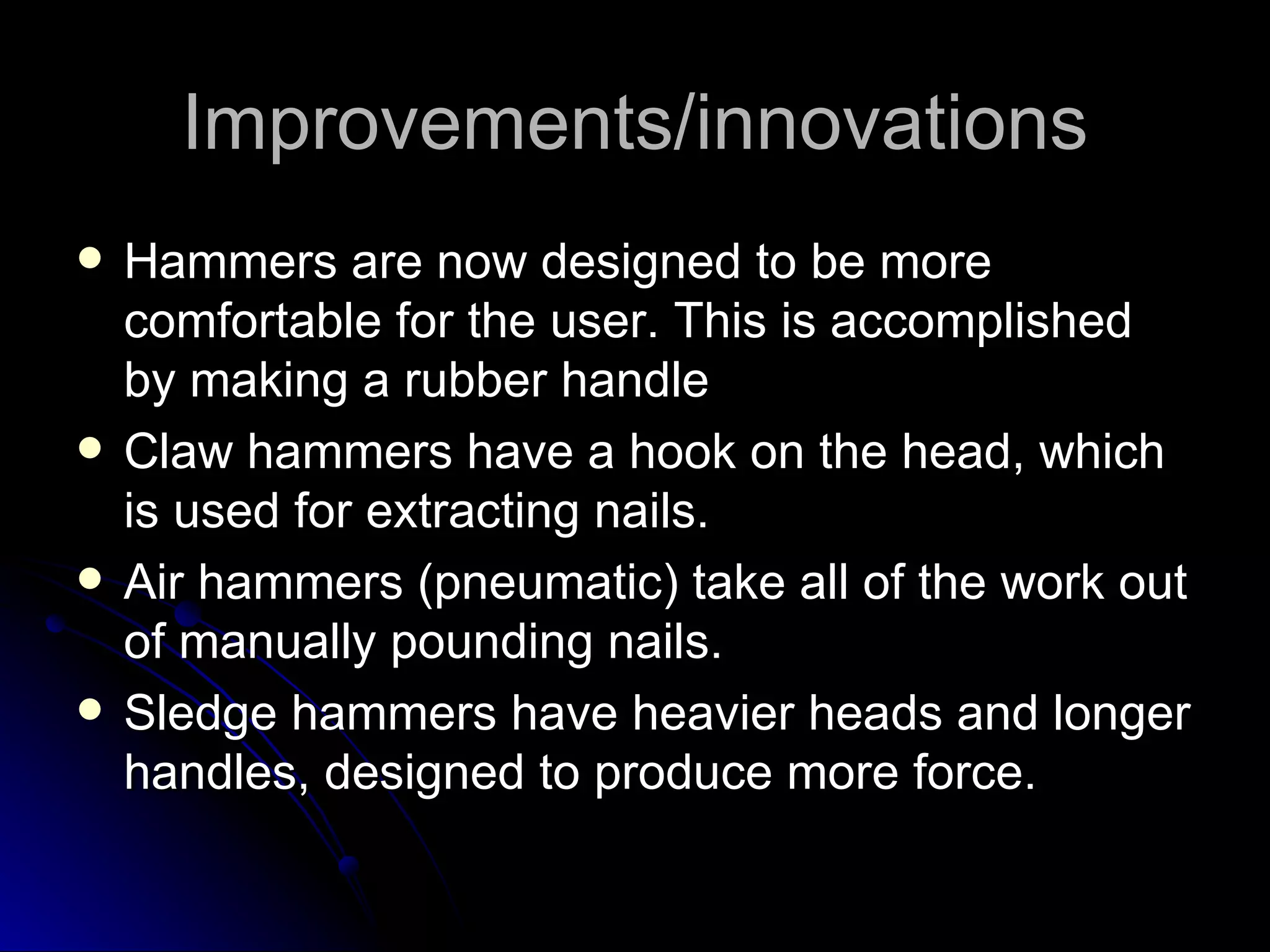 Evolution Of The Hammer | PPT