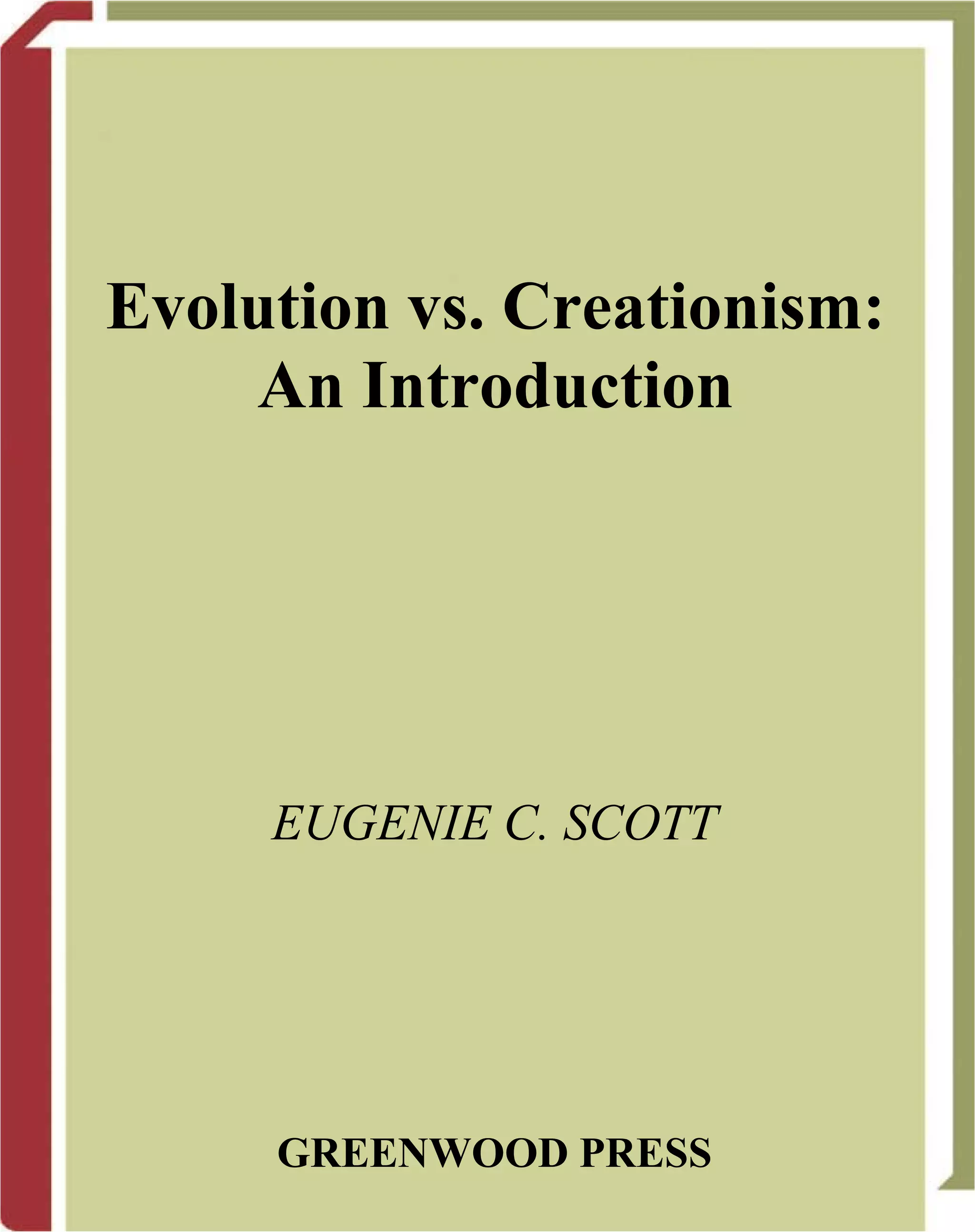 Evolution Vs Creation | PDF