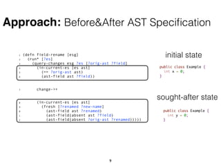 Extracting Executable Transformations from Distilled Code Changes | PPT