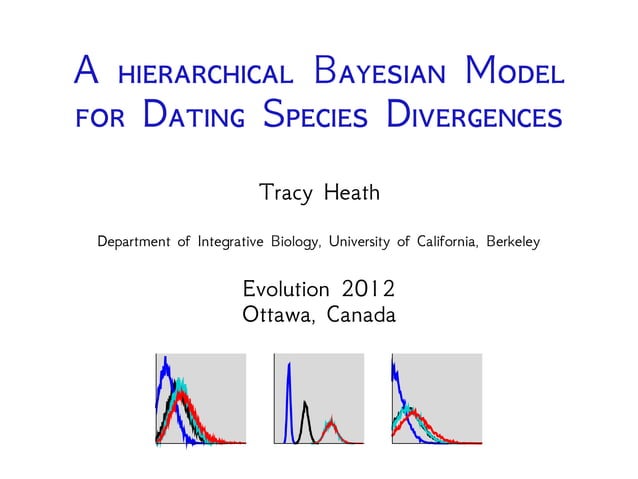 A Hierarchical Bayesian Model for Dating Species Divergences -- Evolution 2012 | PPT
