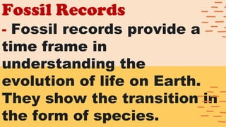 Evolution and Its Evidence - Earth and Life Science - 2nd qtr | PDF