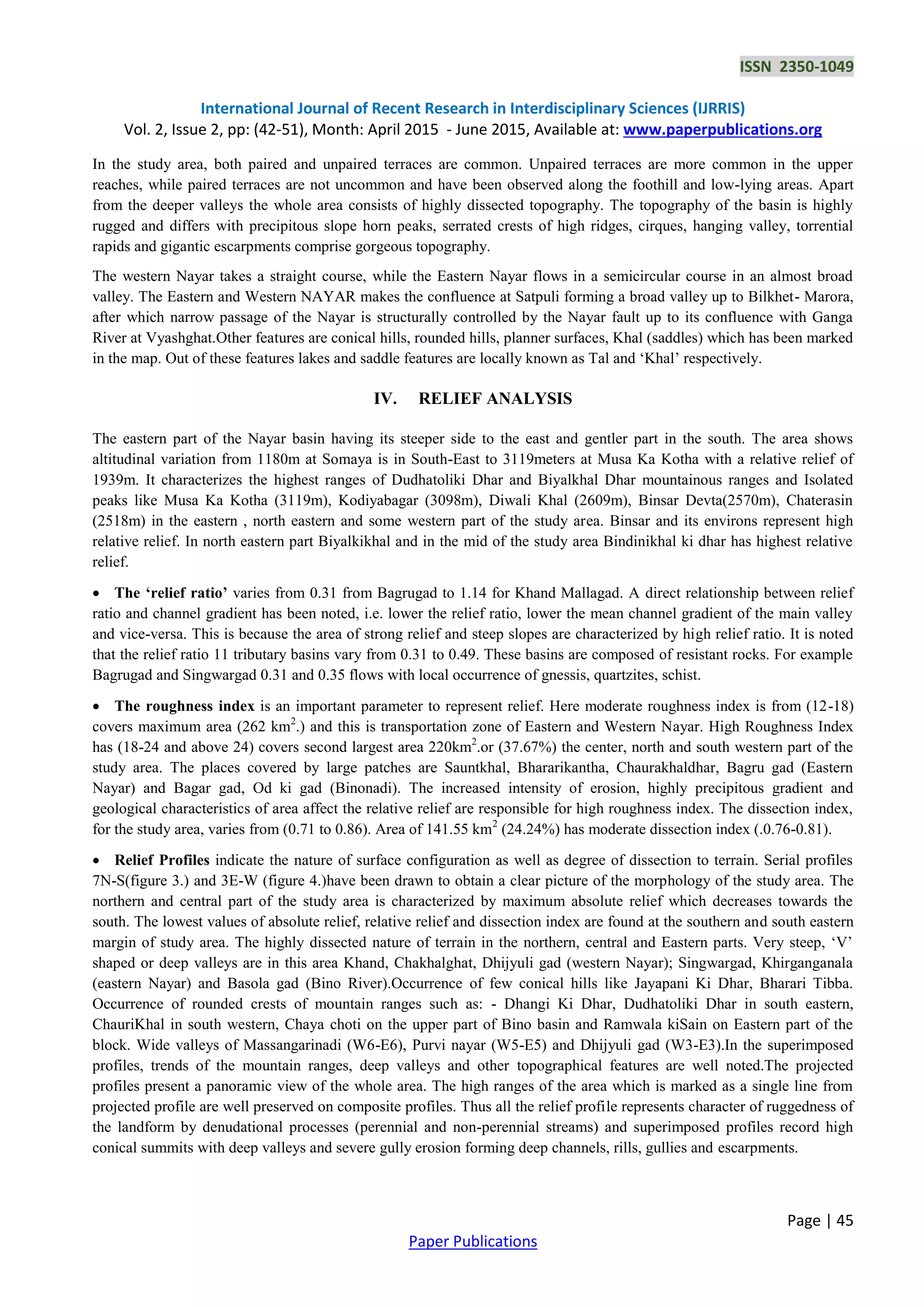 Evolution Analysis of Structures And Landforms Of Thalisain Area ...
