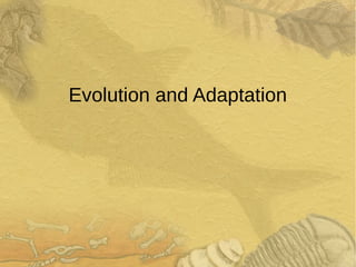 Evolution and adaptation | ODP