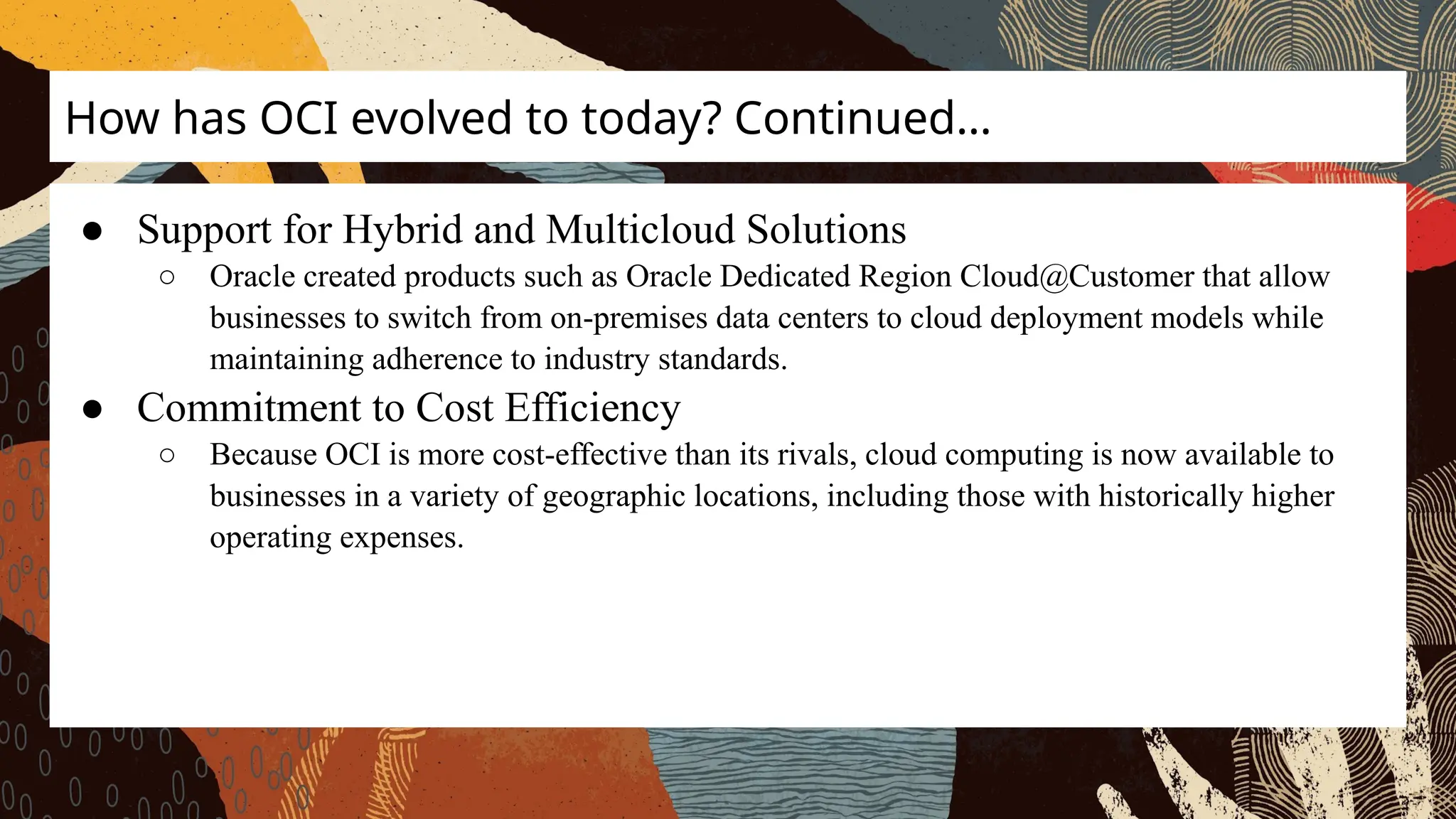 Evolution and Advantages of Oracle Cloud Infrastructure(OCI) | PPTX