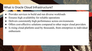 Evolution and Advantages of Oracle Cloud Infrastructure(OCI) | PPTX