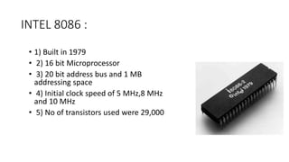 Evolution and application of microprocessor made by zakirul islam | PPT