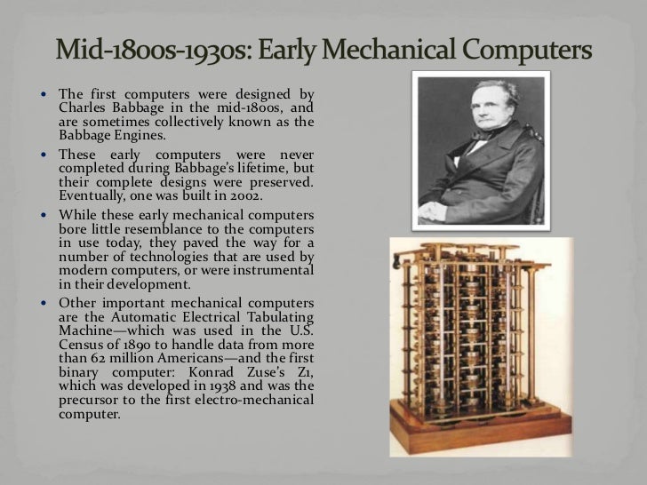 Evolution and classification of computers