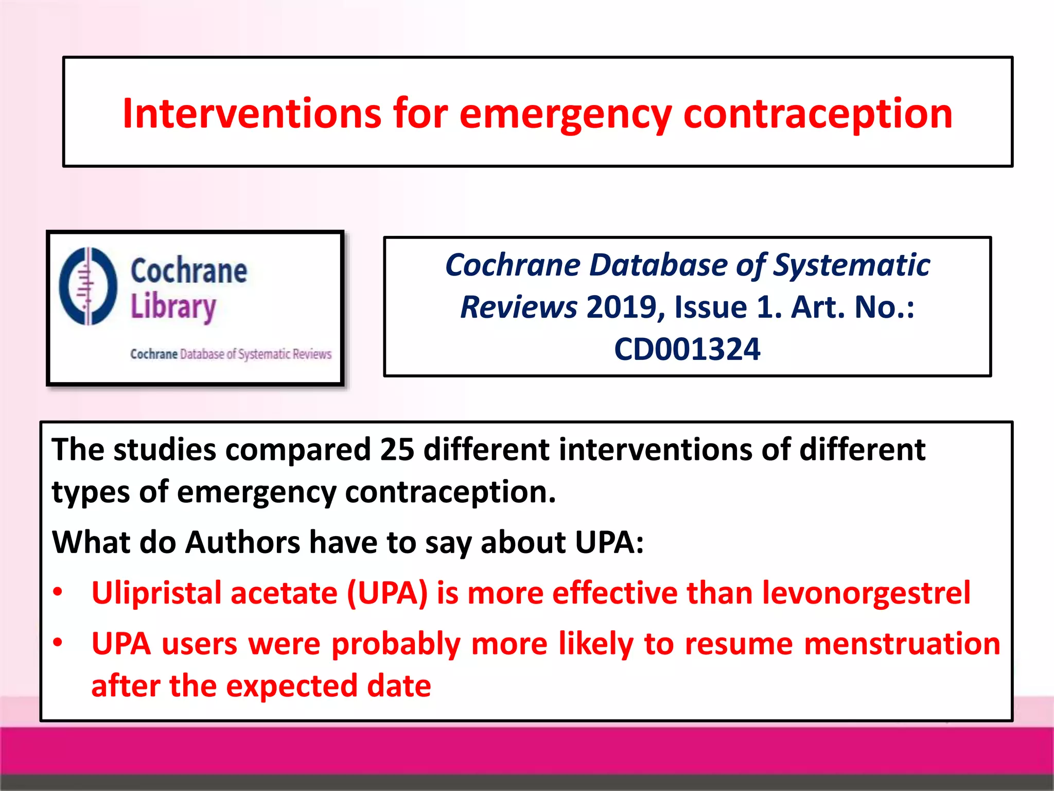 Evolution and current practices in emergency contraceptives BY DR ALKA ...