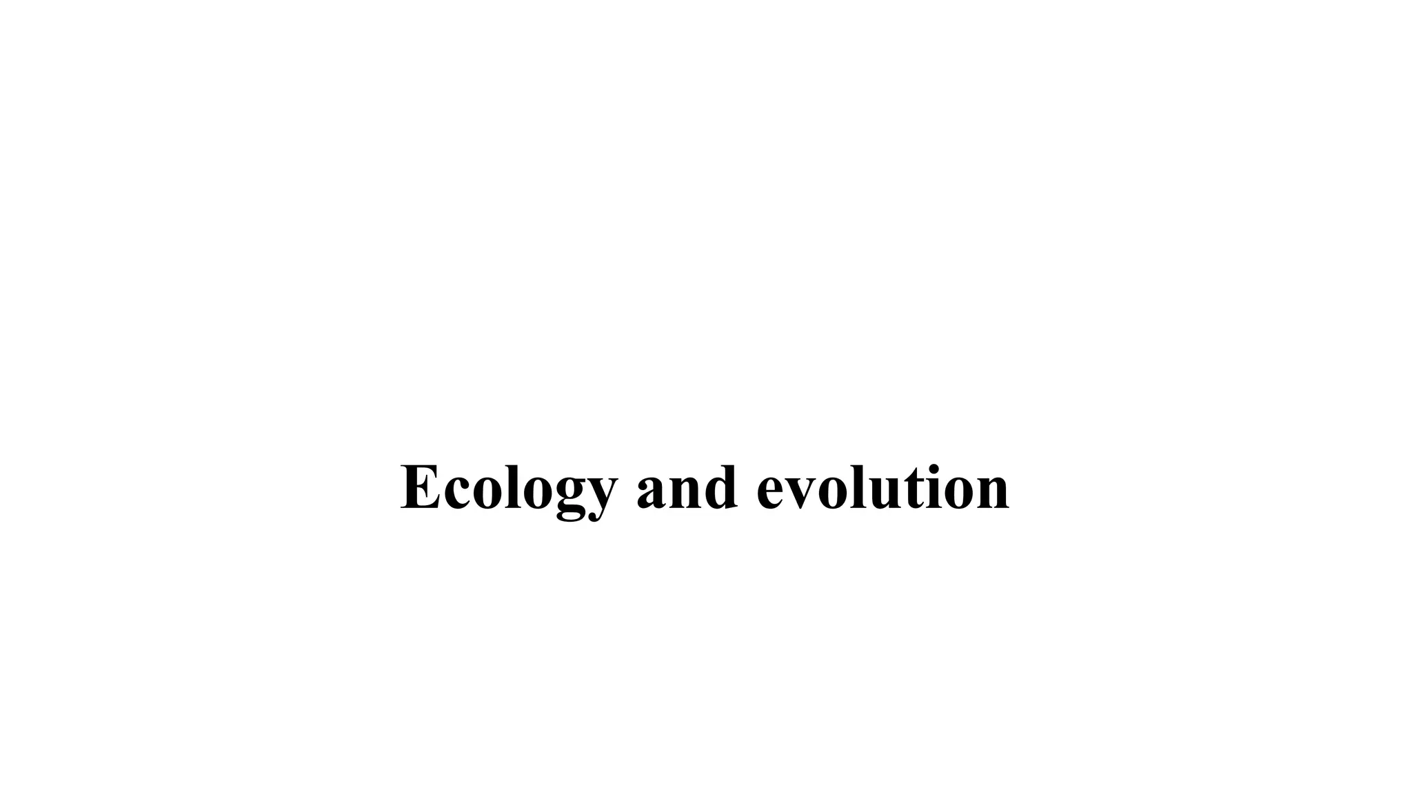 Seasonal variations, ecology and evolution | PPTX