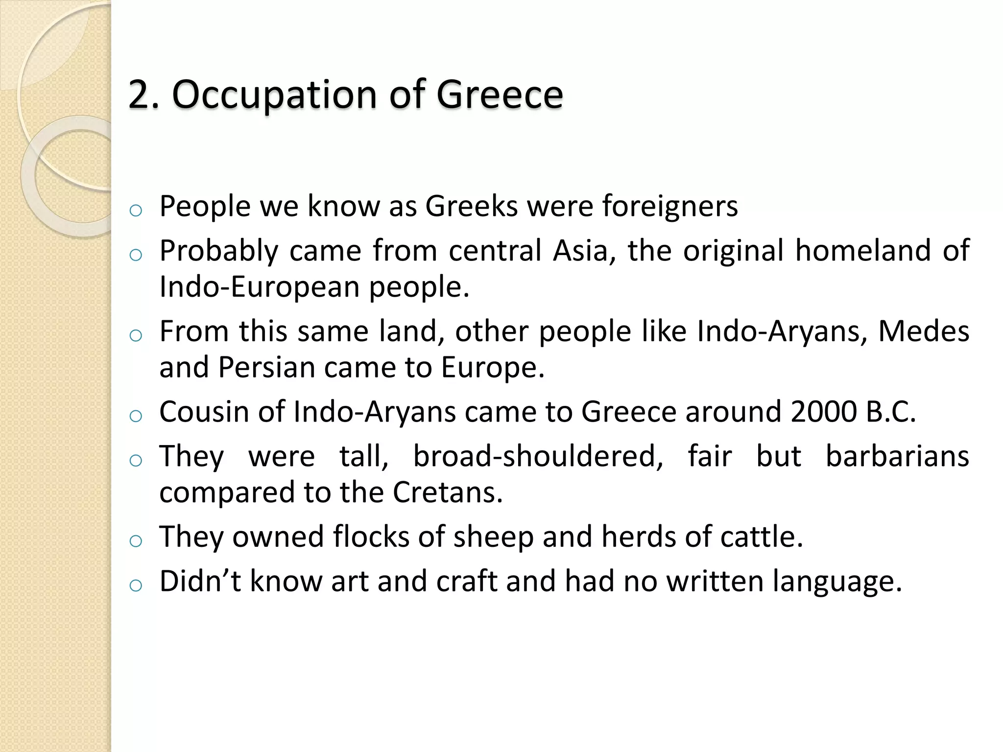 Evolution and features of greek culture | PPT