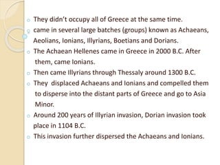 Evolution and features of greek culture | PPT