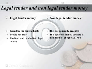 Evolution and function of money | PPTX