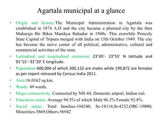 Evolution and growth of agartala municipal corporation | PPTX