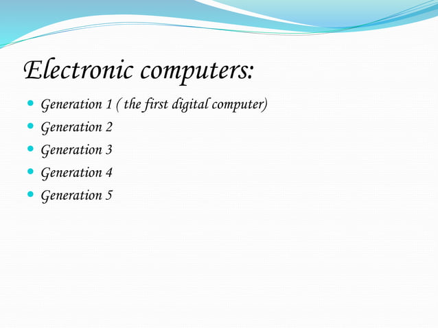 Evolution and history of computer | PPT