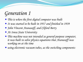 Evolution and history of computer | PPTX