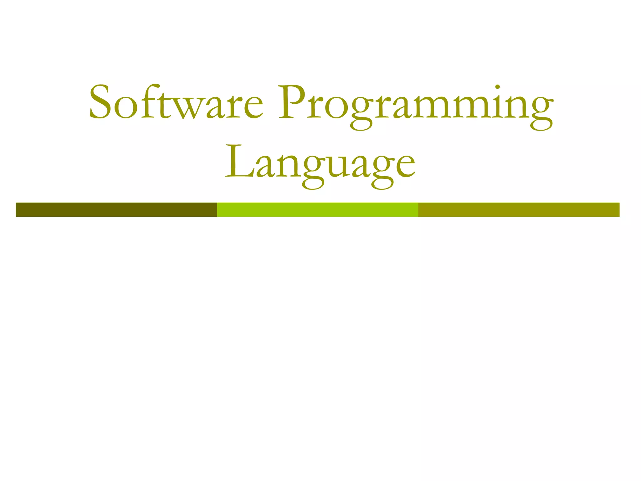 Evolution and History of Programming Languages - Software/Hardware ...